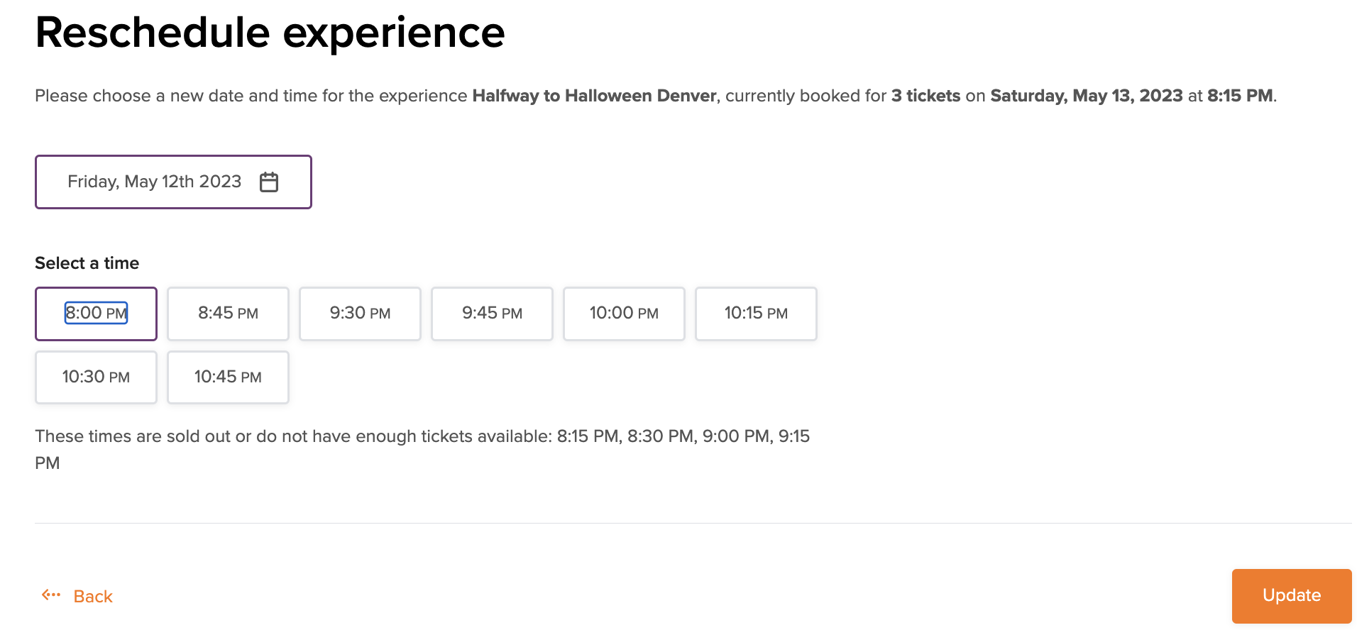 How do I reschedule my tickets? – Dark Harbor